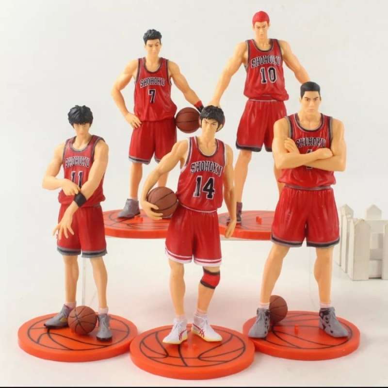 Jual Action Figure Anime Slam Dunk Shohoku Sakuragi Rukawa Kaede Set 5 ...