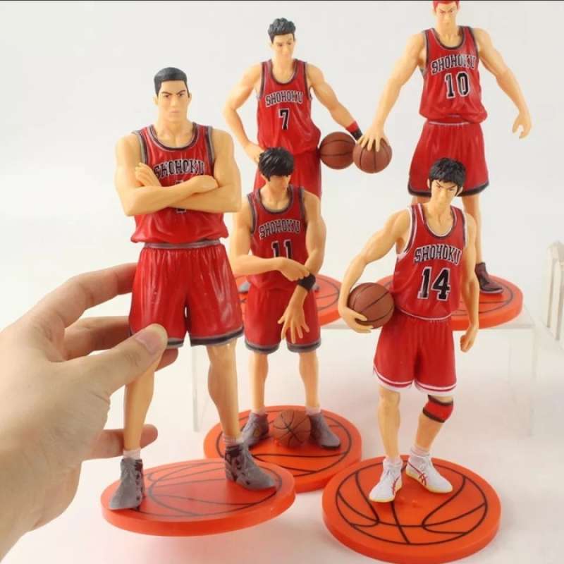 Jual Action Figure Anime Slam Dunk Shohoku Sakuragi Rukawa Kaede Set 5 ...