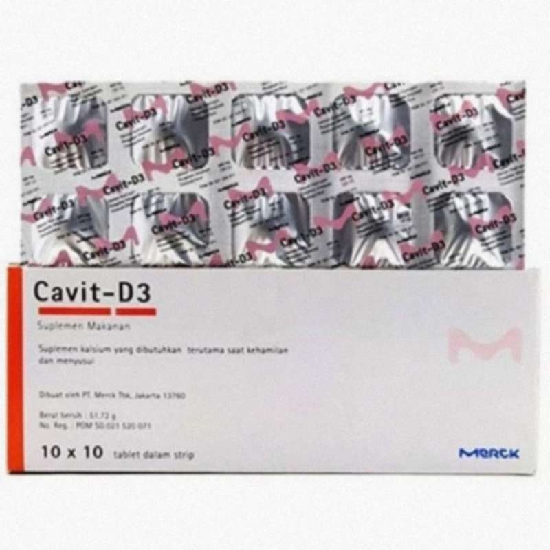 Promo CAVIT D3 BOX 100 Tablet / Kalsium / Tulang Gigi Kuat / Ibu Hamil ...