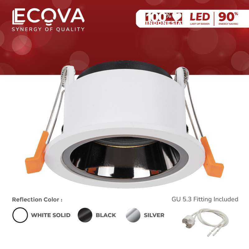 Jual Ecova Led Kap Lampu Spotlight Mr16 Gu 5 3 Reflektor Elegant Putih Putih Di Seller Ecova