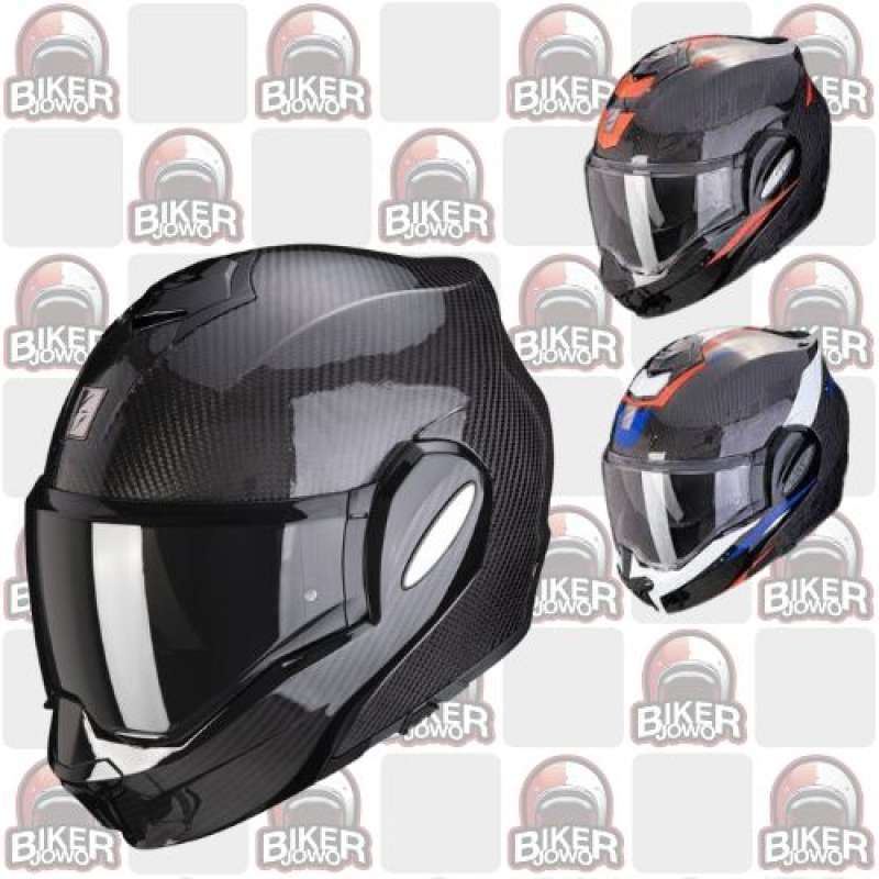 Jual Scorpion Exo Tech Carbon Evo - Rover Full Flip Up Touring Motor ...