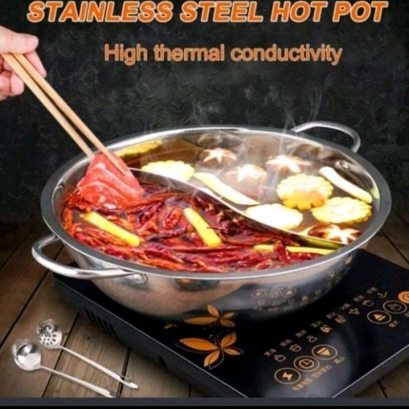 Jual Panci Suki Shabu Hotpot Shabu Pan 2 Sekat Di Seller My Hommy Store ...