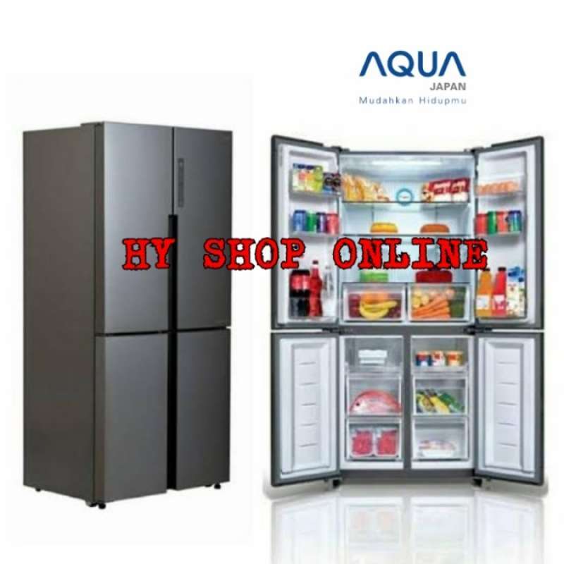 Promo Kulkas Aqua Side By Side 4 Pintu Aqr-im525am Inverter Garansi ...
