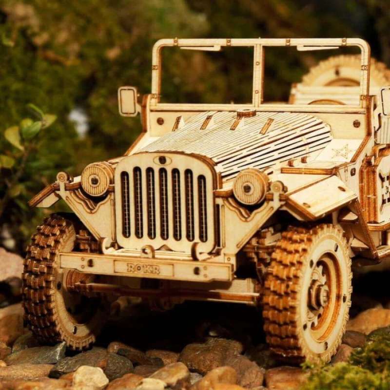 Promo Robotime Army Field Car Mc701 1:18 Scale Jeep Model Diskon 50% Di ...