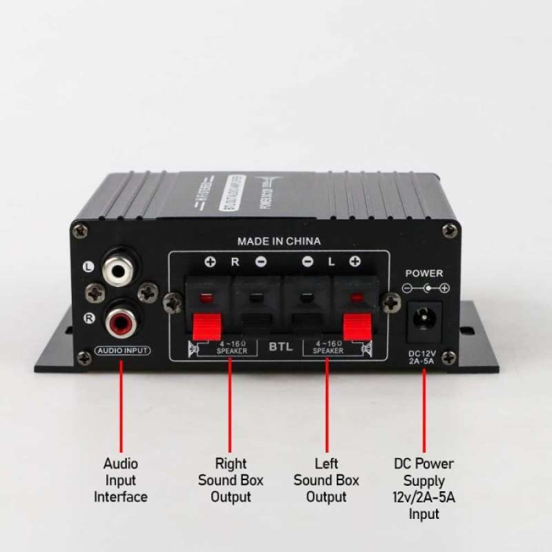 Jual Lepy Hi-fi Mini Stereo Car Audio Amplifier Treble Bass Booster ...