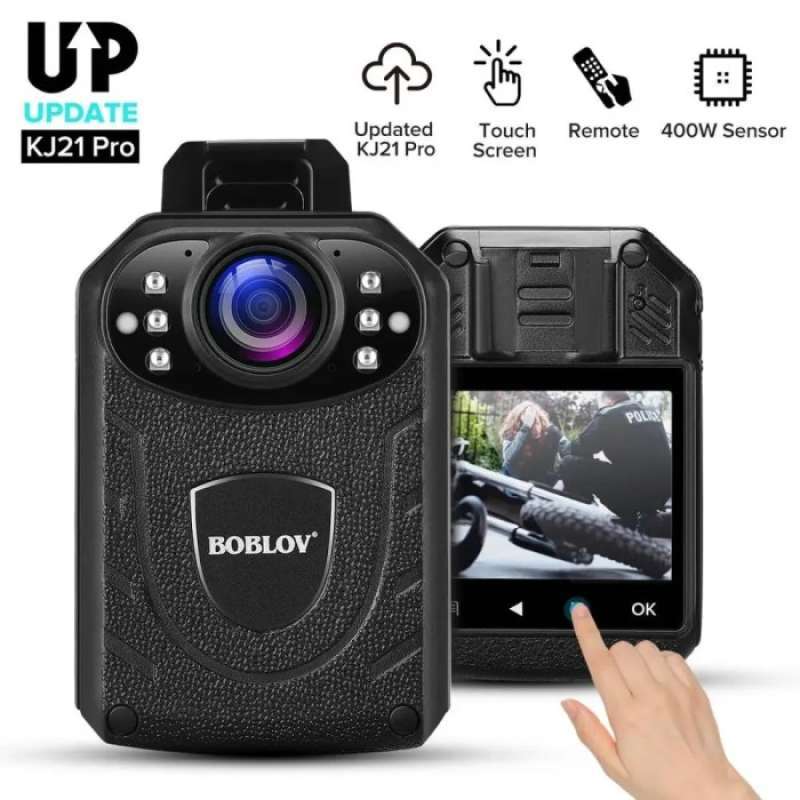 Jual Boblov Kj21pro Mini Video Camera Hd 1296p Police Bodycam Remote Di ...