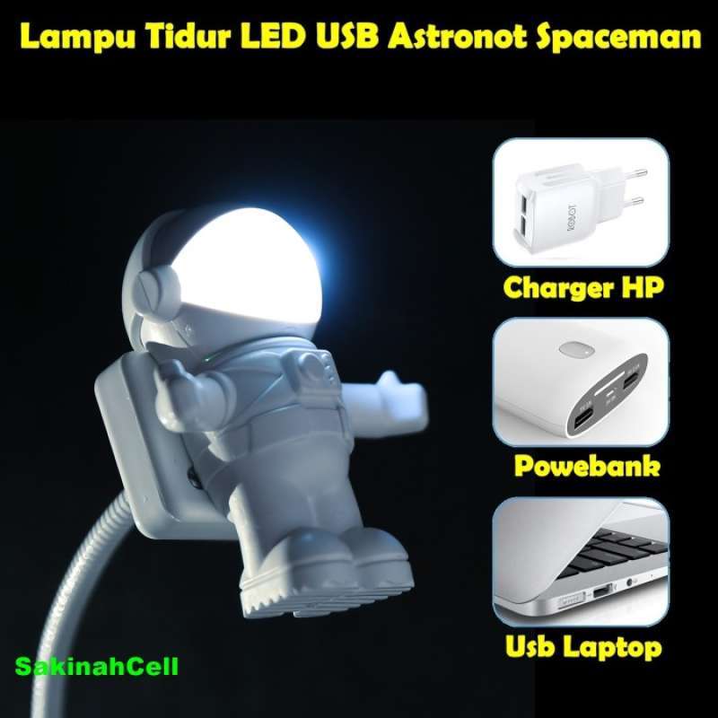 Jual Lampu Tidur Baca Belajar Led Usb Flexible Spaceman Astronot Di ...