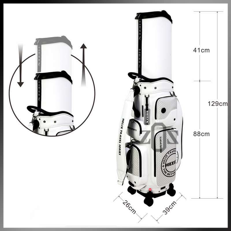 Jual Tas Stand Bag Golf Helix Club Exclusive Protection Travel White ...