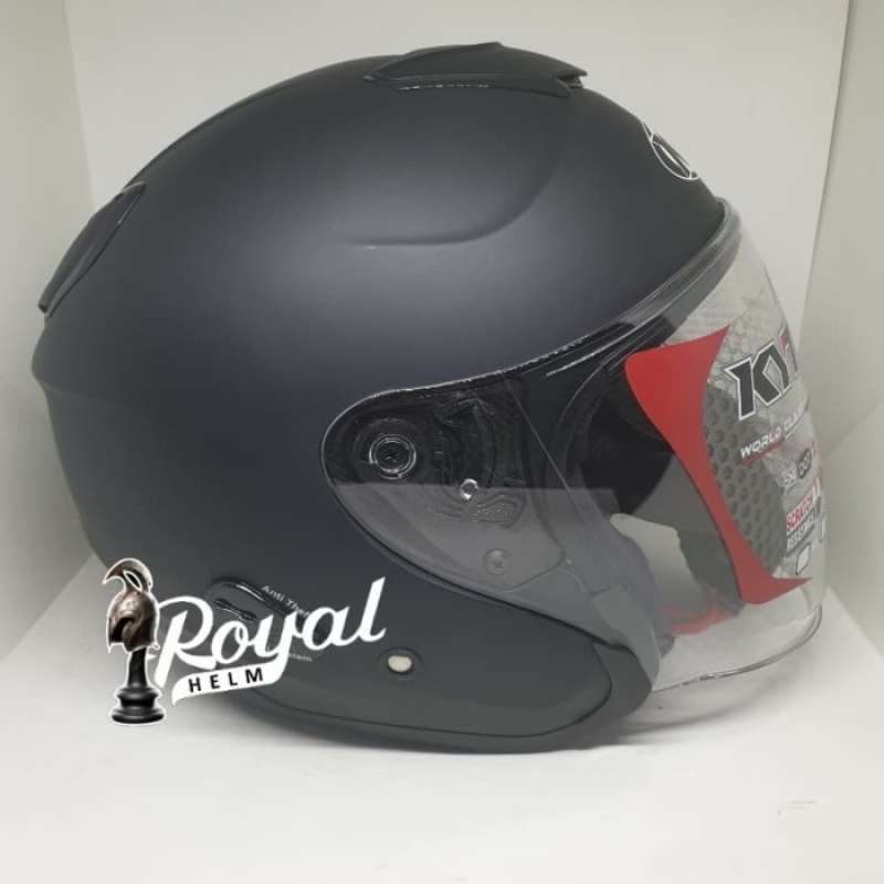 Promo Helm Kyt Kyoto Solid Black Matt / Hitam Doff Size L Diskon 23% Di ...