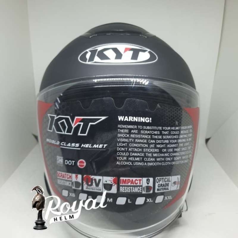 Promo Helm Kyt Kyoto Solid Black Matt / Hitam Doff Size L Diskon 23% Di ...