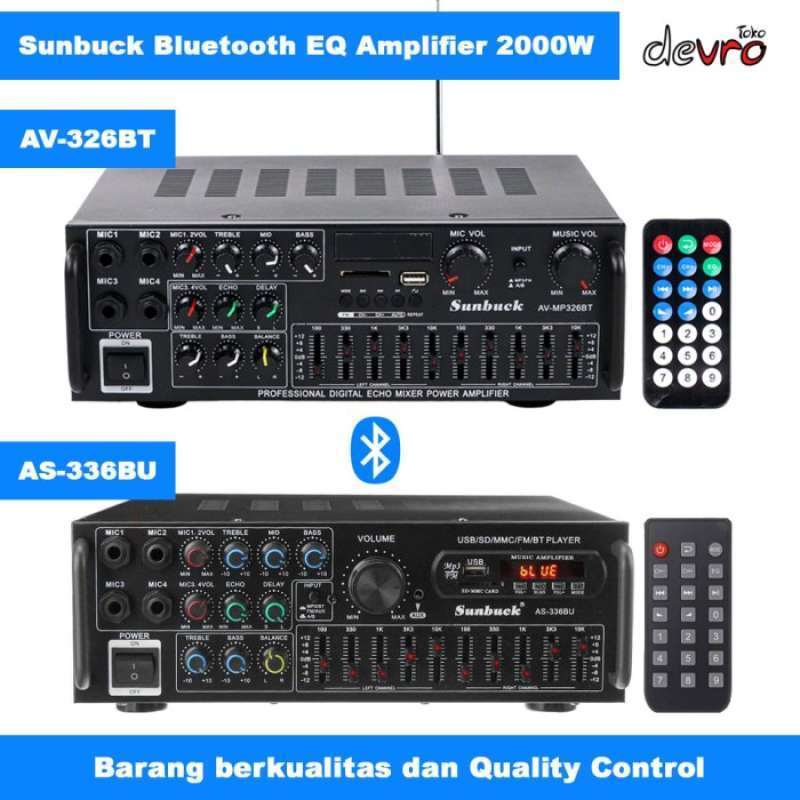 Promo Audio Amplifier Karaoke Bluetooth Eq Fm Radio 2000w - Sunbuck Av ...