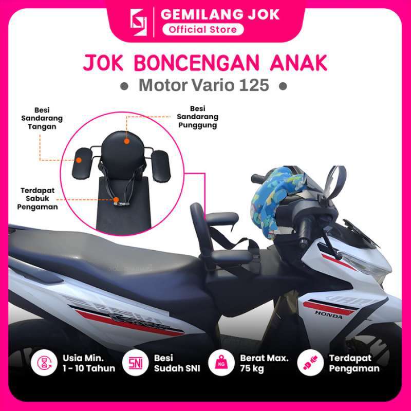 Promo Jok Boncengan Vario 125cc Lengkap Ada Besi Sandaran & Seatbelt ...