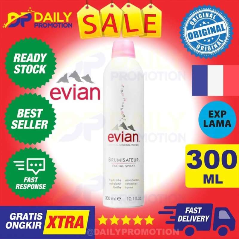 Jual Evian Facial Spray 300ml 300 Ml Brumisateur Natural Mineral Water Asli Di Seller Sweet Shop ...
