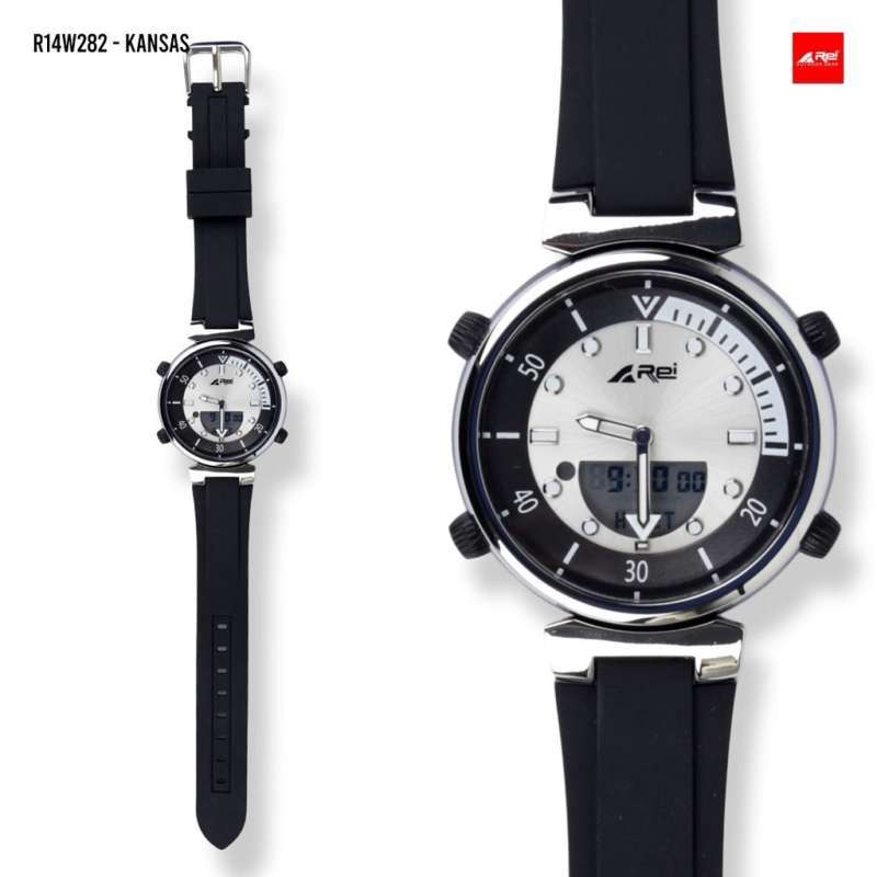 Jual Jam Tangan Digital Dan Analog Pria Kansas Arei Outdoorgear - Hitam ...