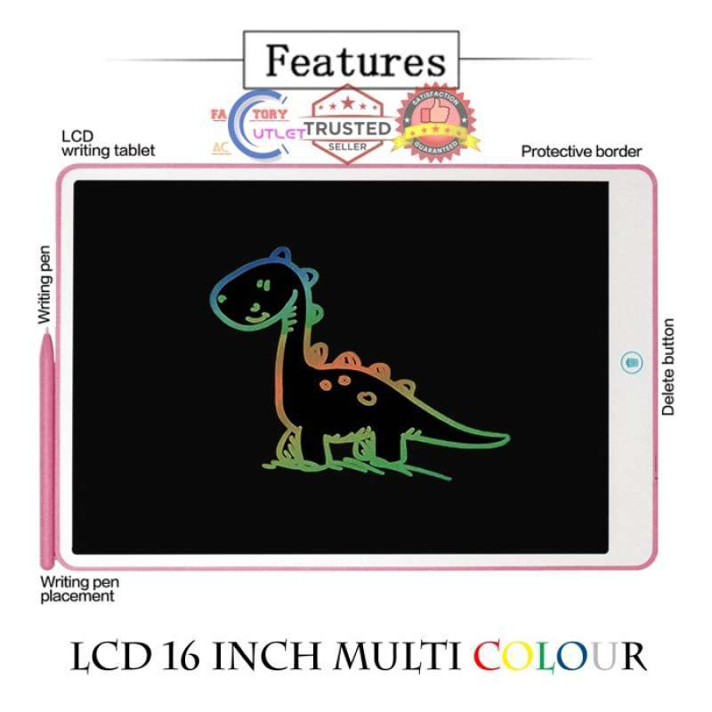 Jual Lcd 16 Inch Drawing And Writing Tablet Papan Menggambar Tulis Anak ...