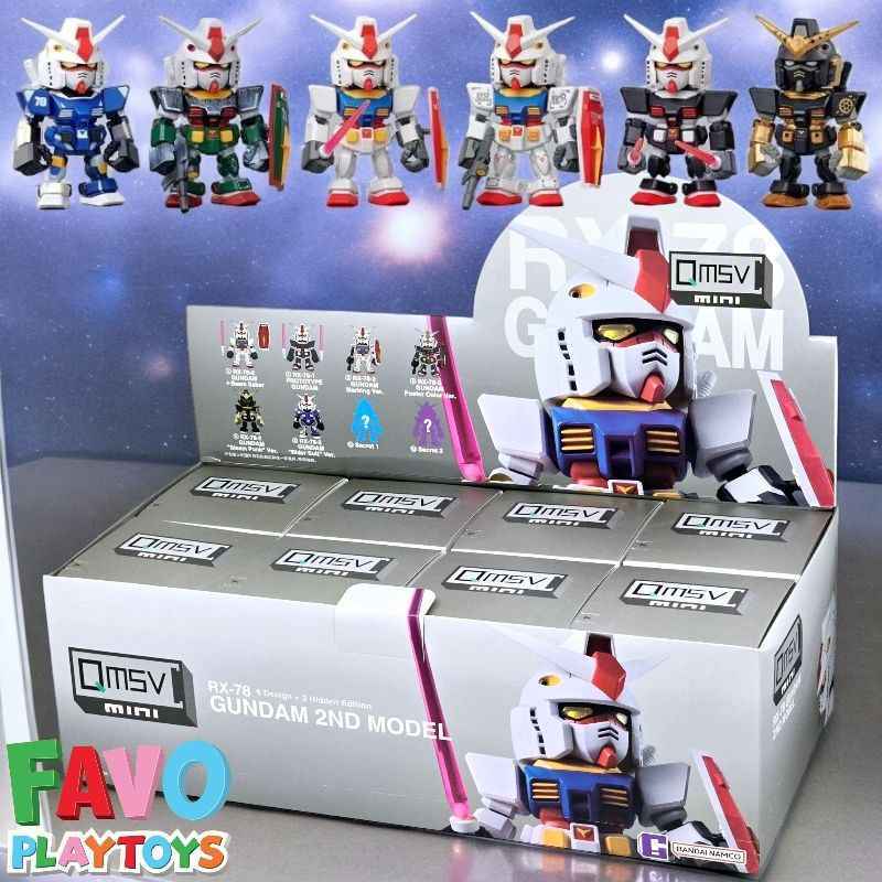 Promo Bandai Qmsv Mini Rx-78 Gundam 2nd Model Series - Full Set 8 Pcs Blind Box Figure Diskon 12 ...