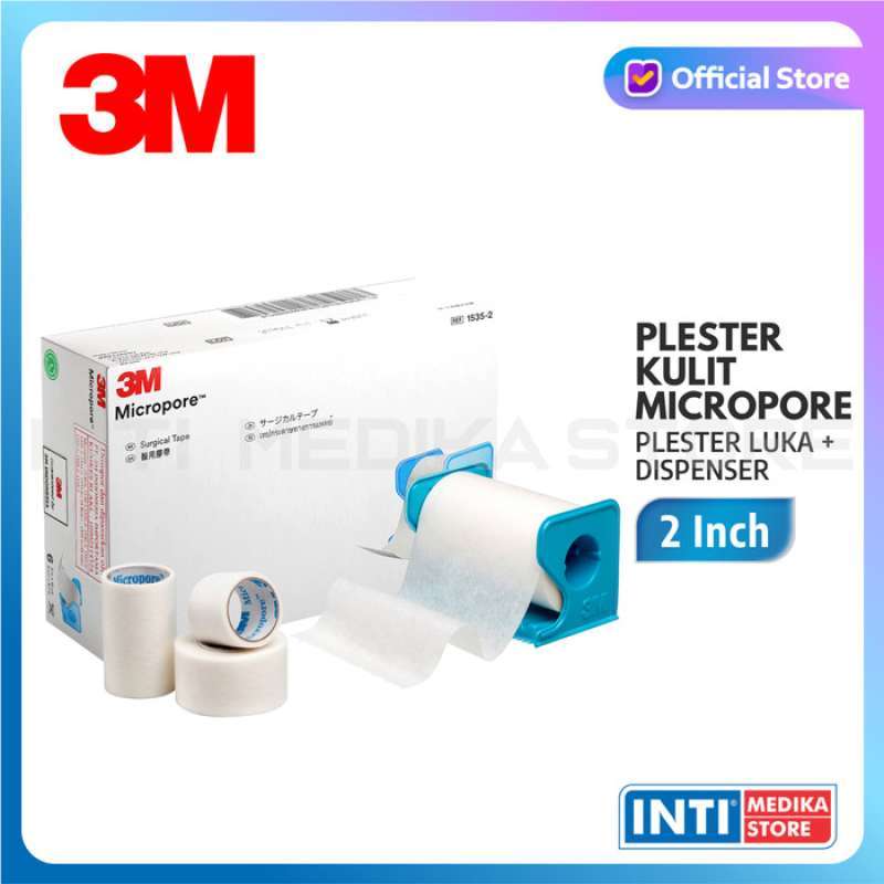 Jual 3m - Plester Kulit Micropore 2 Inch + Dispenser | Plester Luka ...
