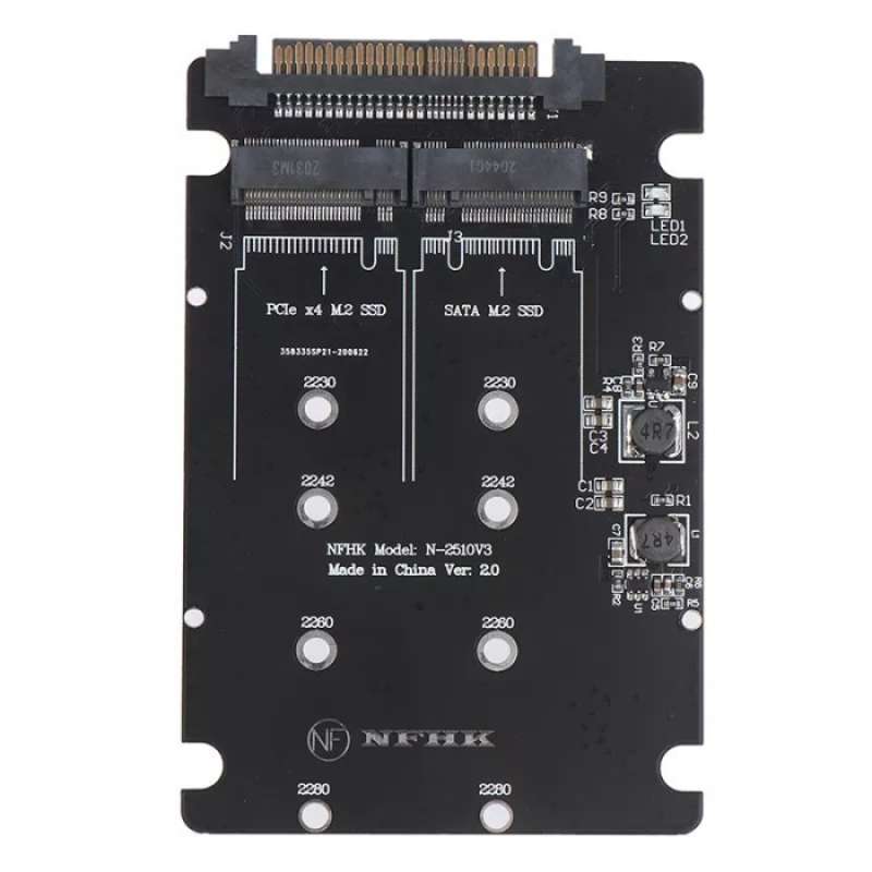 Jual Sas Card For M.2 Nvme And M.2 Sata Konverter Ssd Hub Adapter Ngff ...