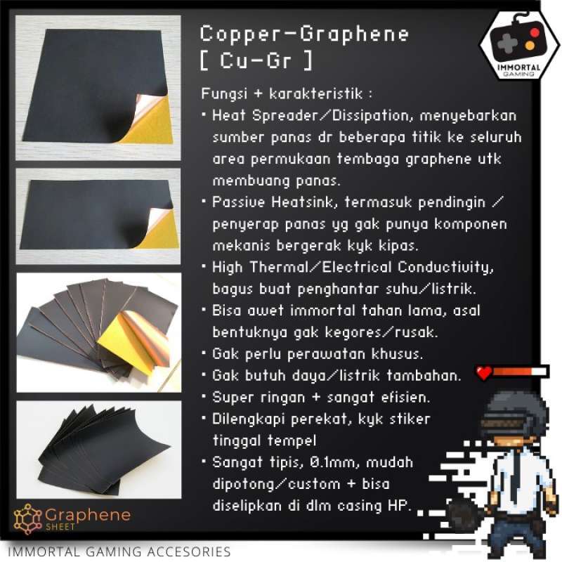 Jual [im] Graphene Copper Sheet Thermal Stiker Graphite Heatsink ...