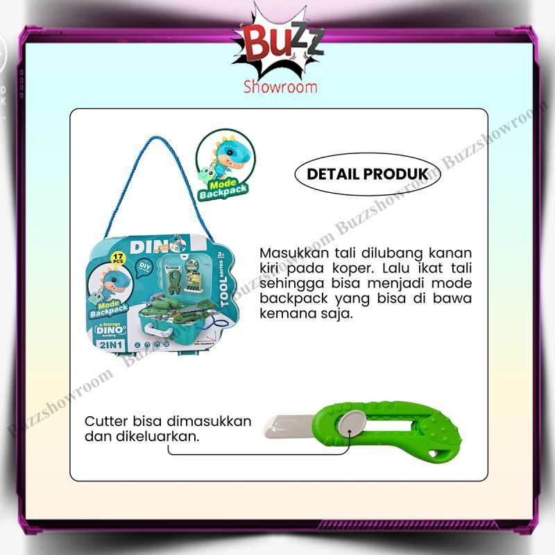 Jual Toolbox Dino Tools Set Toys Mainan Alat Perkakas Obeng Tool Box ...