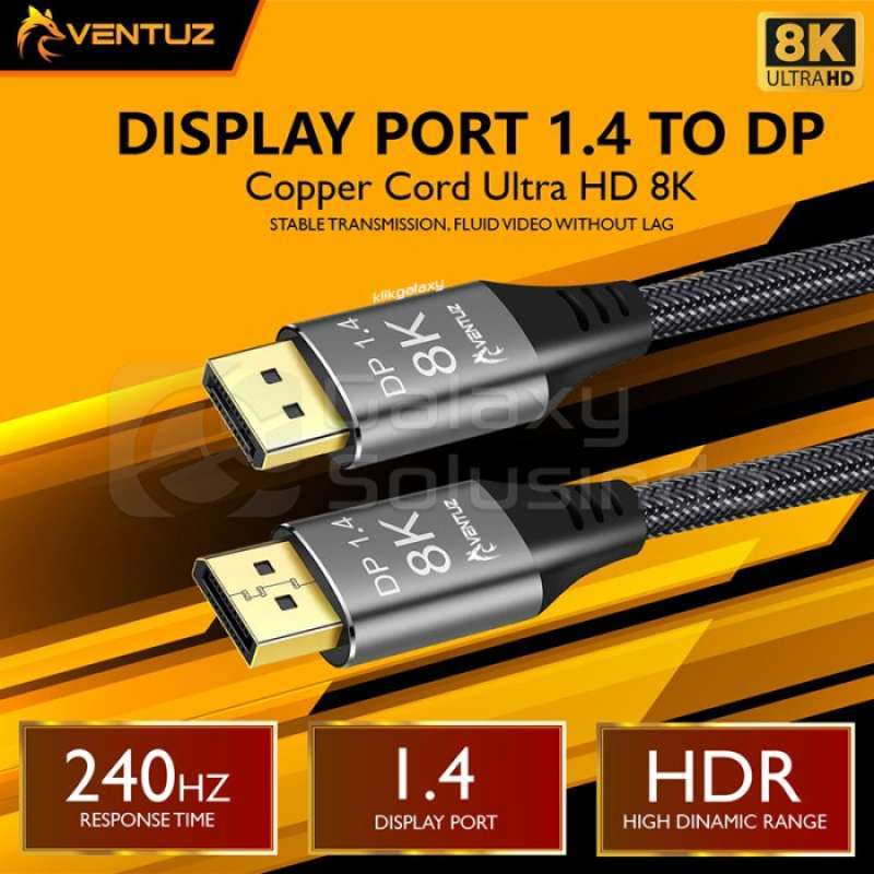 Jual Ventuz Display Port (dp) To Display Port (dp) Ultra Hd 8k - 1.8m ...
