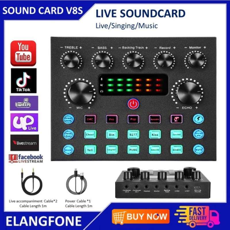 Jual Sound Card V8s Mixer Bluetooth Audio Usb External - Sound Card F998 Di Seller Velvet Store ...