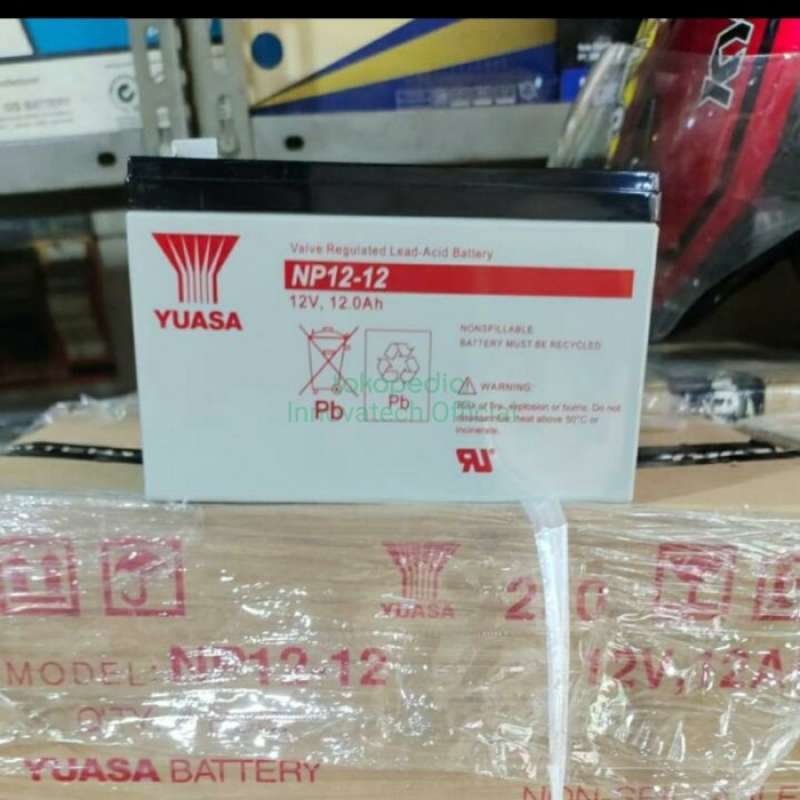 Jual Yuasa Battery Ups Np12-12 12v 12volt 12ah 12 Ampere Aki Accu Kering Di Seller Velvet Store ...