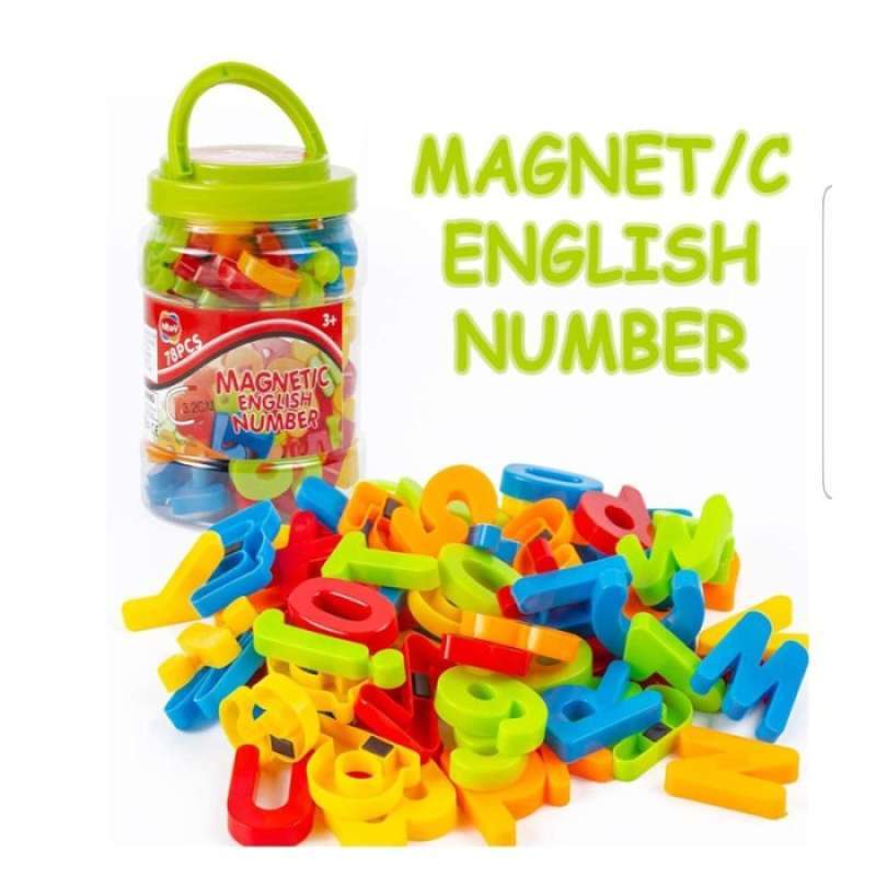 Promo Magnet Letters Education Alphabet Numbers 78 Pcs Diskon 23% Di ...