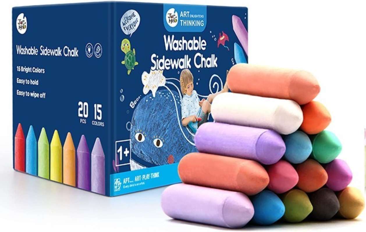 Jual New Product Joan Miro Outdoor Chalk Sidewalk Chalk Dustless Kapur ...