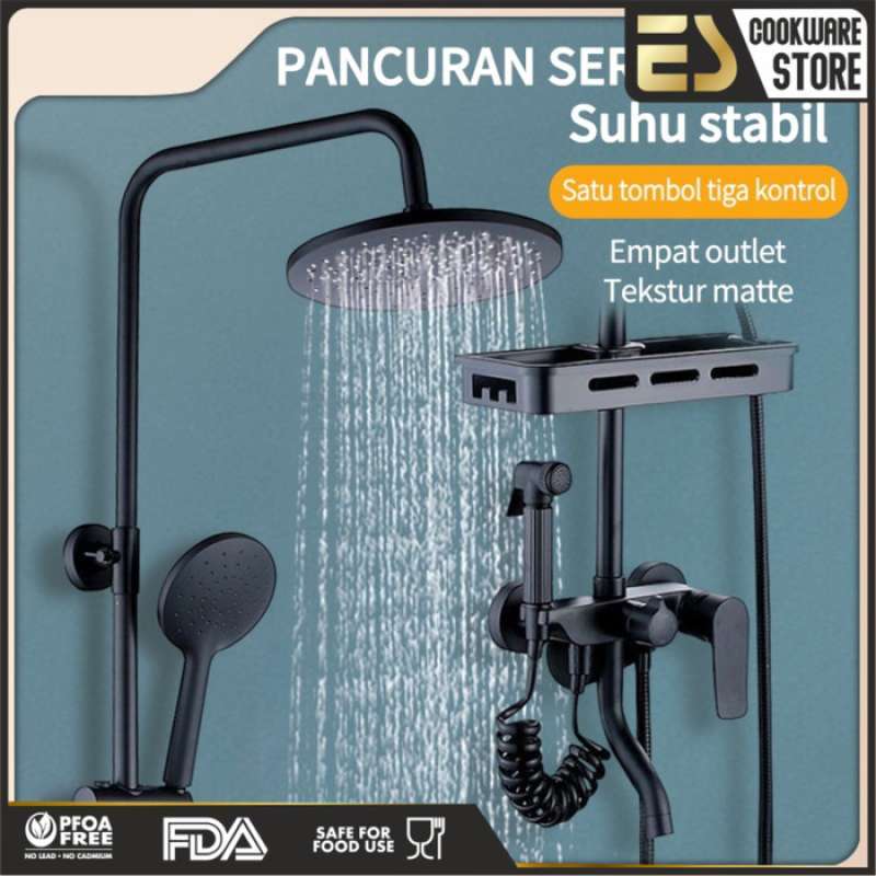 Jual Es Shower Mandi Portable Shower Hujan Bulat Set Tiang Shower ...