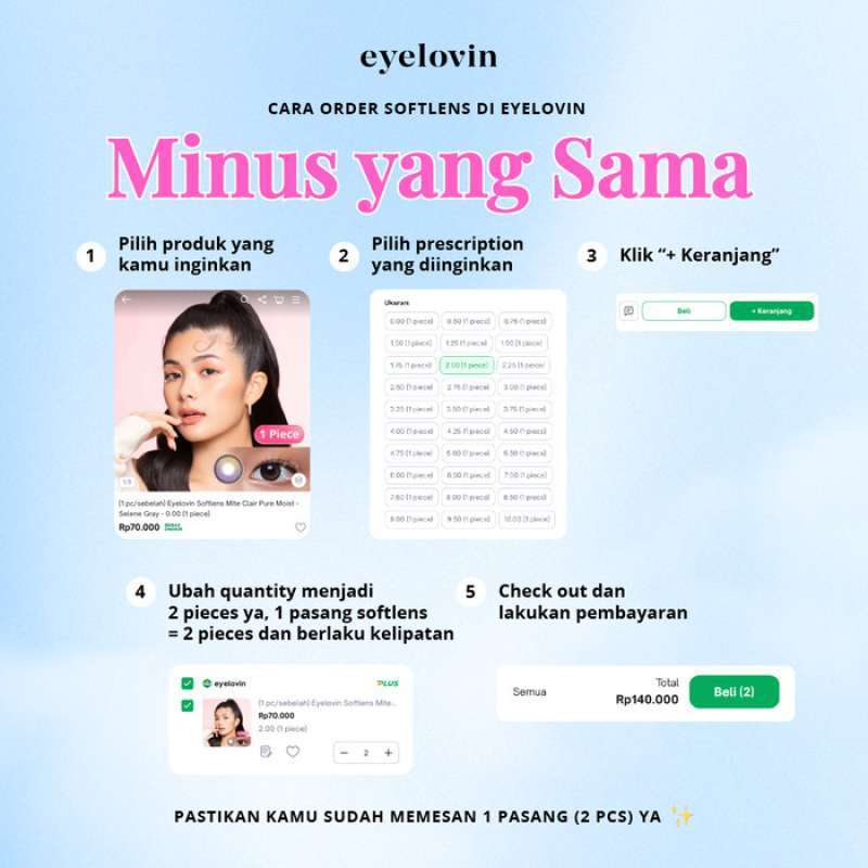 Promo (1 Pc/sebelah) Eyelovin Softlens Mite Clair Pure Moist - Juno Brown - 0.00 (1 Piece ...