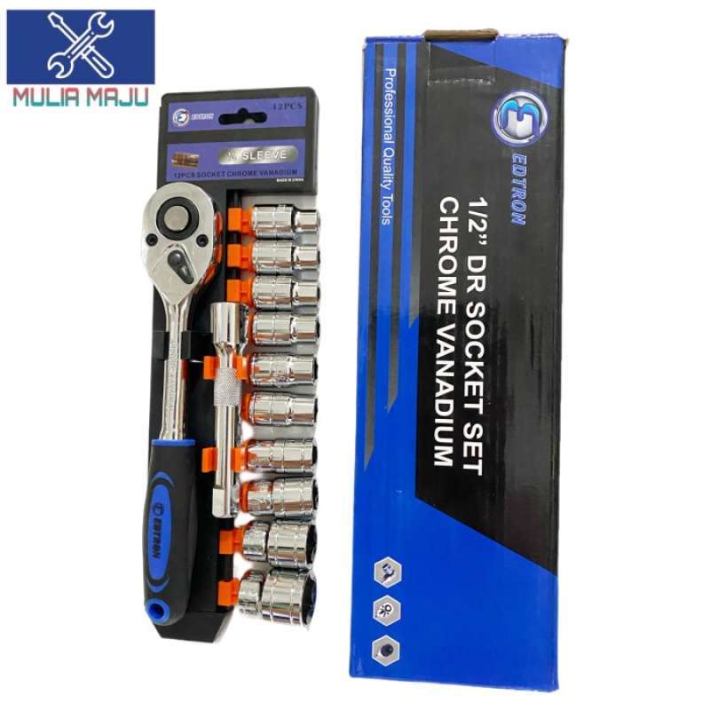 Promo Kunci Sok Set 1/2â€ 12pcs 6pt / Kunci Sok Rachet Kapusi Diskon 23 ...