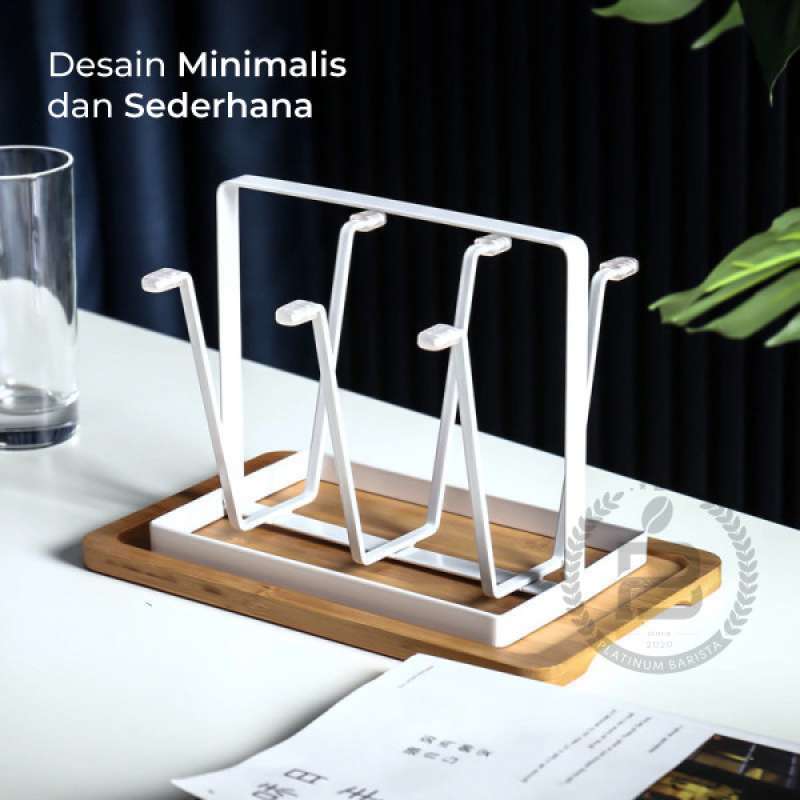 Jual Rak Gelas Organizer 6 Slot Cup Holder Minimalis Tempat Cangkir ...
