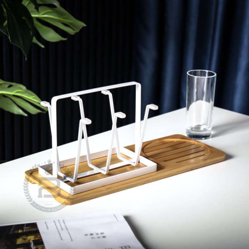 Jual Rak Gelas Organizer 6 Slot Cup Holder Minimalis Tempat Cangkir ...