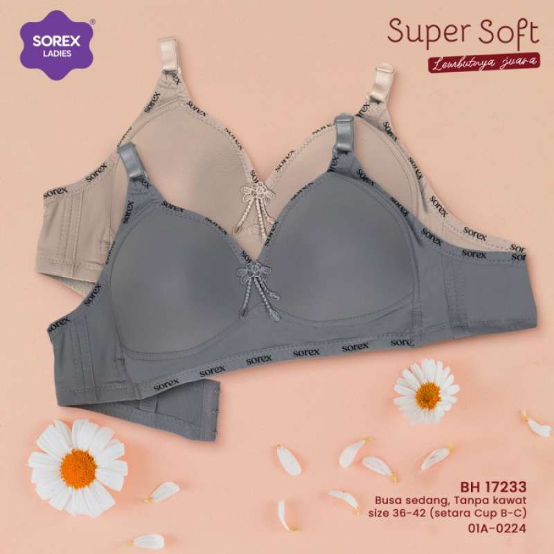 Jual Sorex Bra Busa Tanpa Kawat Kait 3 Setara Cup C Cup Besar Harian ...