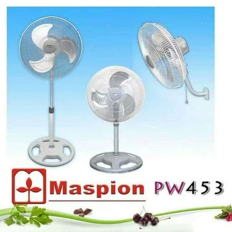 Promo Kipas Angin Maspion/power Fan Besi 3in1 Berdiri,duduk Dan Tembok ...