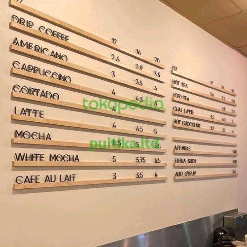 Jual Letter Board - Daftar Menu Dinding - Menu Board Cafe - Menu Wall ...