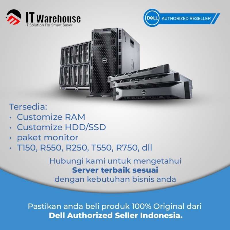 Jual Server Dell Poweredge R360 Xeon 8 Core E-2468 Ddr5 1.2tb Sas Hdd ...