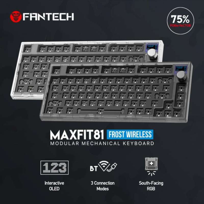 Jual Fantech Maxfit81 Wireless 75% Mechanical Keyboard Gaming Barebone ...