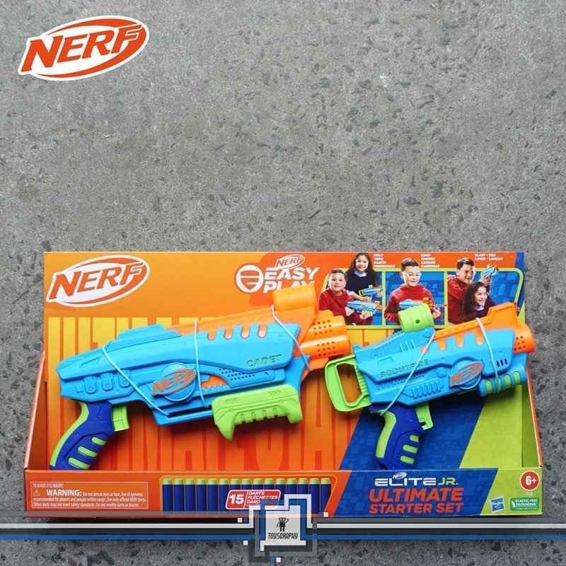 Jual Nerf Elite Junior Ultimate Starter Set Blaster Gun Elite With 15 ...