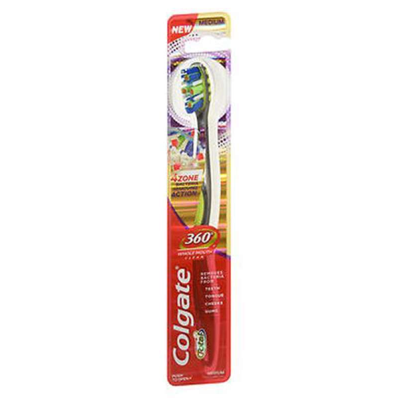 Promo Colgate Total 360 Degrees Whole Mouth Clean Toothbrush Medium, 1 ...