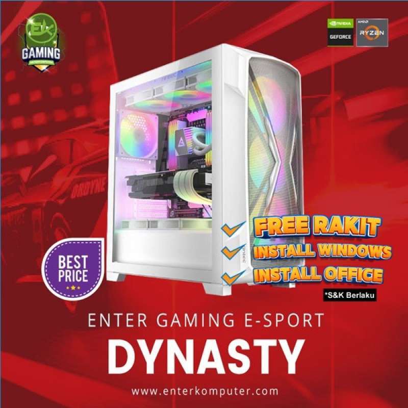 Promo PC Rakitan EnterKomputer Gaming E-Sports Dynasty Diskon 23% di ...