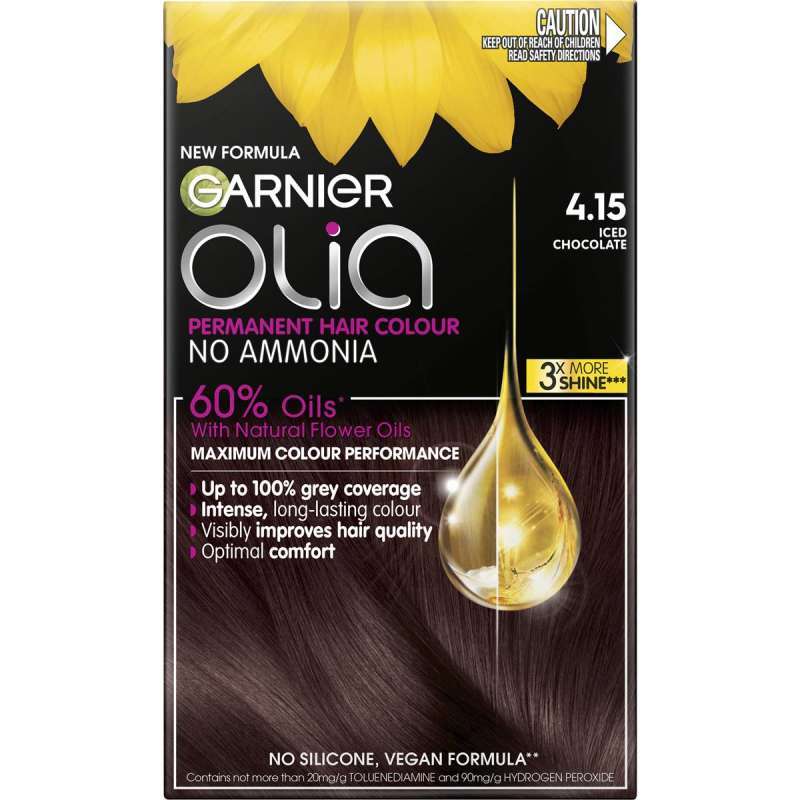 Jual Garnier Olia 4.15 Iced Chocolate No Ammonia Permanent Hair Colour ...