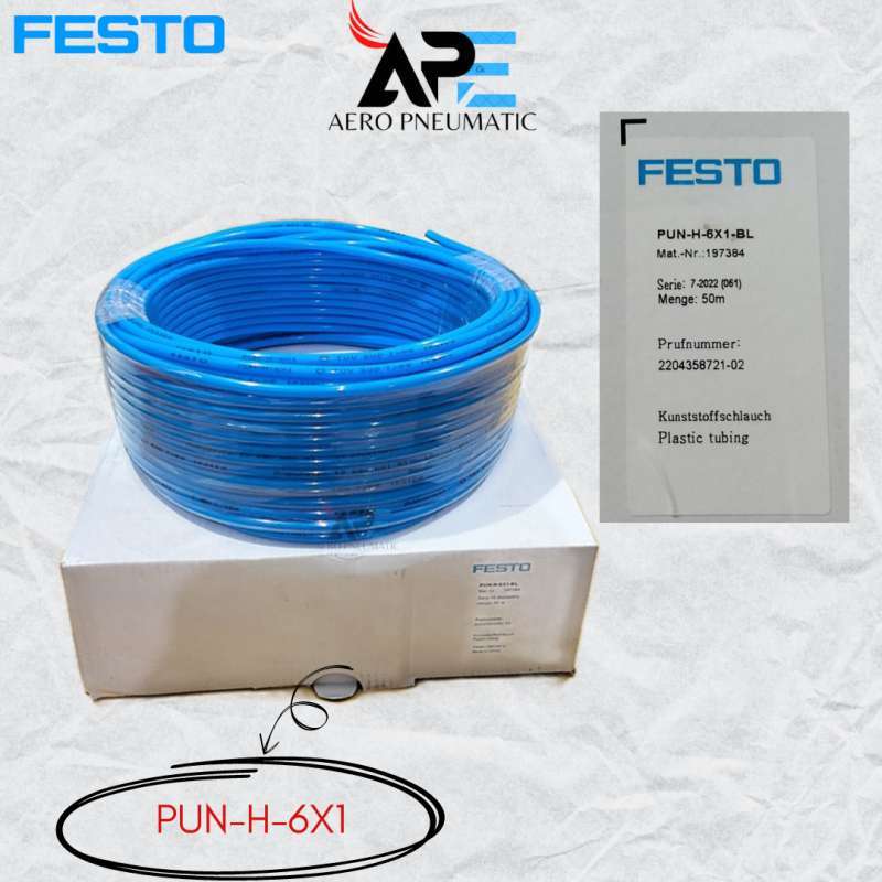 Jual Selang Pu / Hose Polyurethane Festo 6mm Pun-h-6x1 X 50mtr/roll Blue Di Seller Aero ...