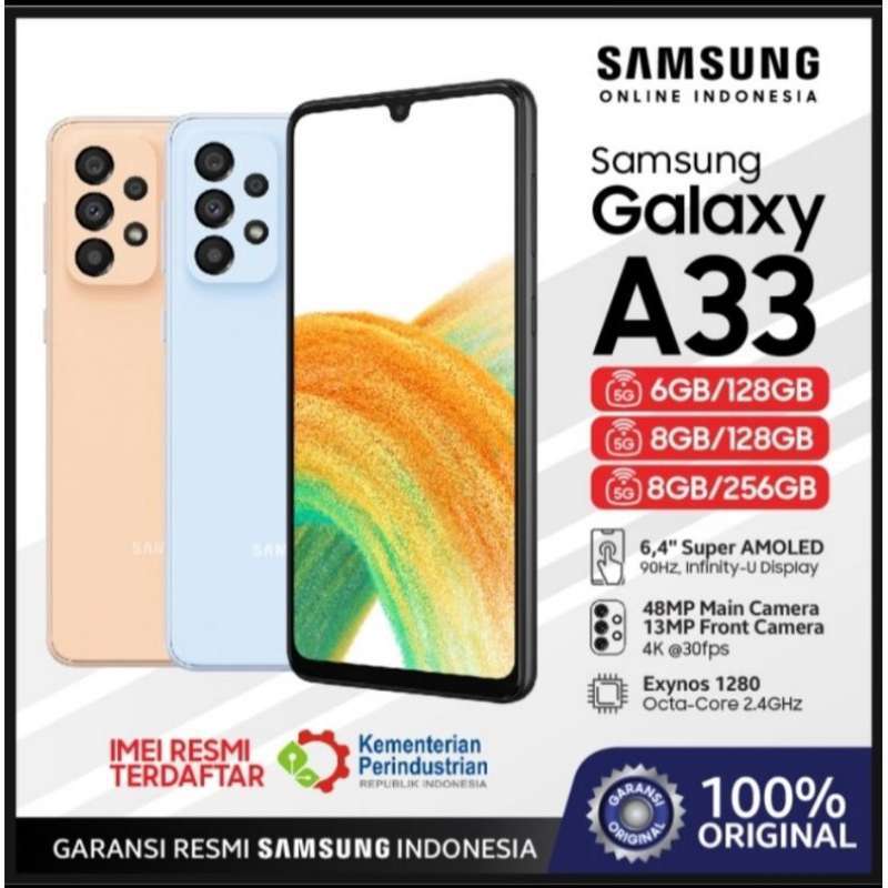 Samsung A33 - Harga dan Spesifikasi Terbaru Juli 2024