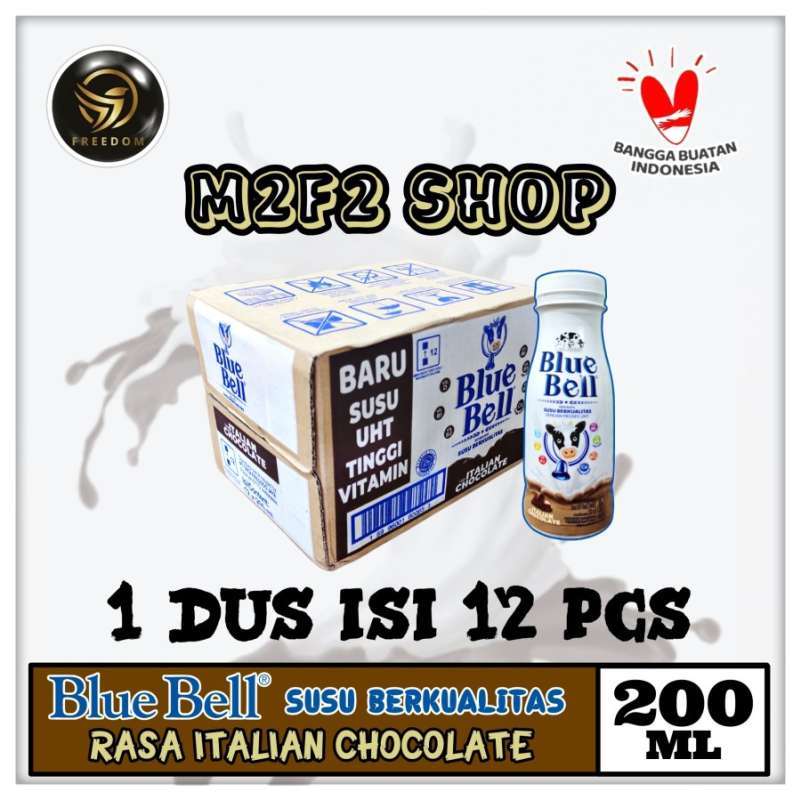 Promo Blue Bell Susu Italian Chocolate | Cokelat Botol Pet - 200 Ml ...