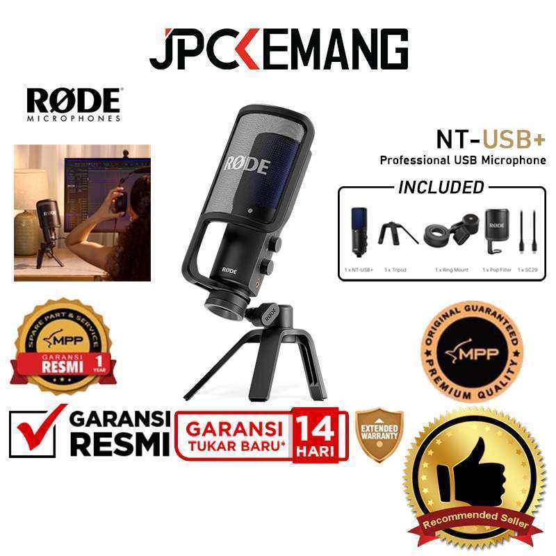 Jual JPC KEMANG Rode NT-USB+ Professional USB Microphone NT USB Plus Mic ORIGINAL - Black di ...