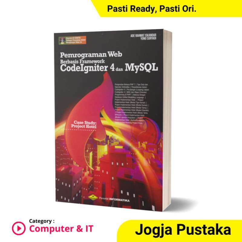 Jual Buku Pemrograman Web Berbasis Framework Codeigniter 4 Dan Mysql