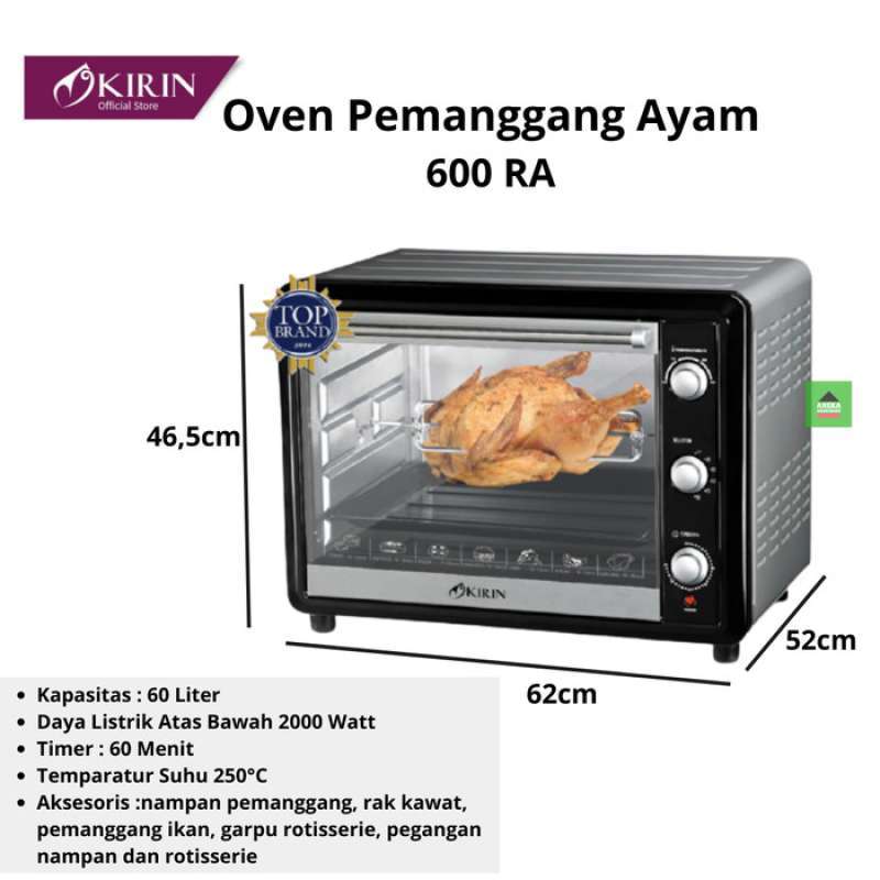 Promo Kirin Oven Listrik Kbo-600 Ra 60 Liter Diskon 7% di Seller Borden - Kapuk, Kota Jakarta ...