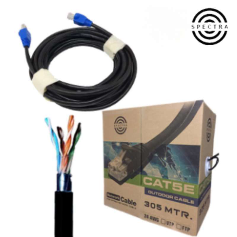 Jual Kabel Lan Ftp Spectra Cat5e Kabel Lan Outdoor Single Jacket Cat 5e ...